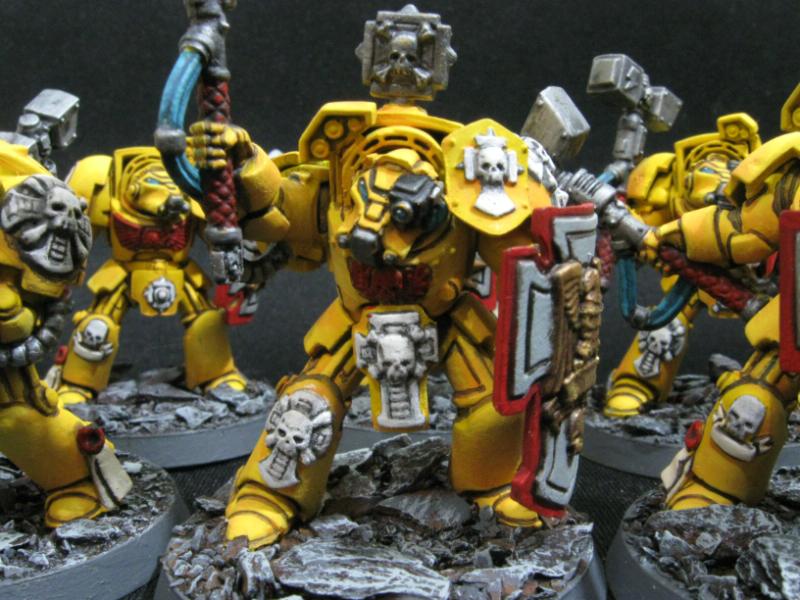 Imperial Fists, Painted, Terminator Armor, Terminator Assault Squad ...