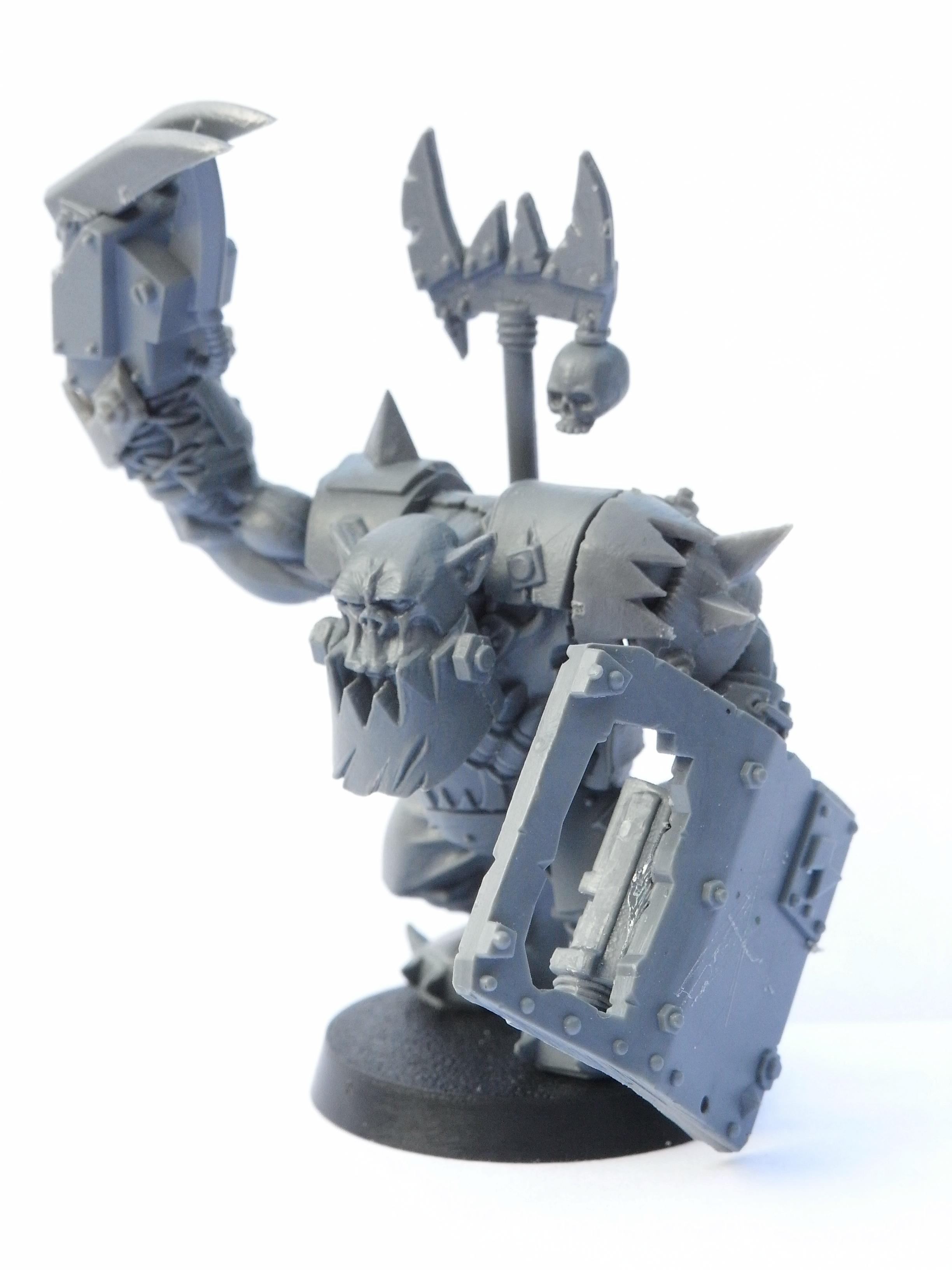 'ard Boyz, Armor, Bosspole, Boy, Nob, Orks, Power Klaw, Shield, Spikes ...