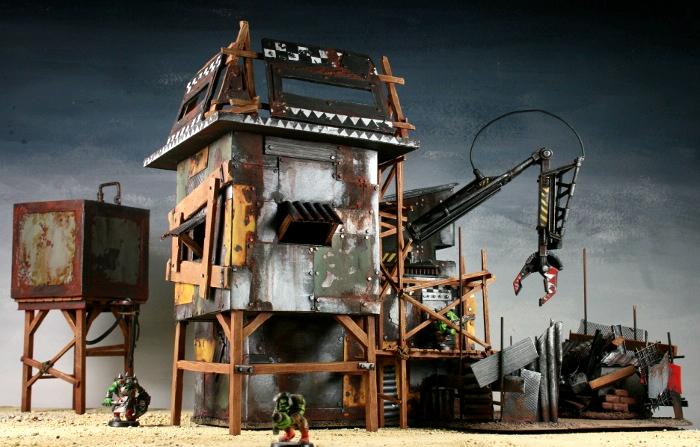 Garage, Mechanic, Mekboy, Orcs, Orks, Scratch Build, Space Ork, Terrain ...
