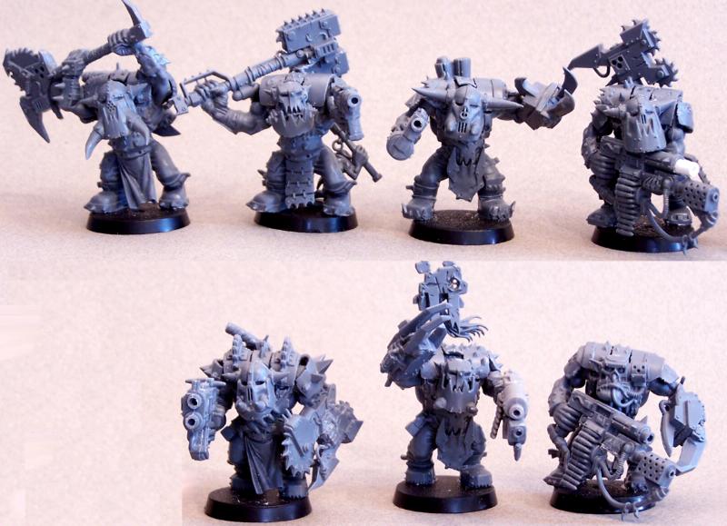 Nob, Orks, Waaagh, Warhammer 40,000 - Ork Nobs with Black Ork Heads WIP ...