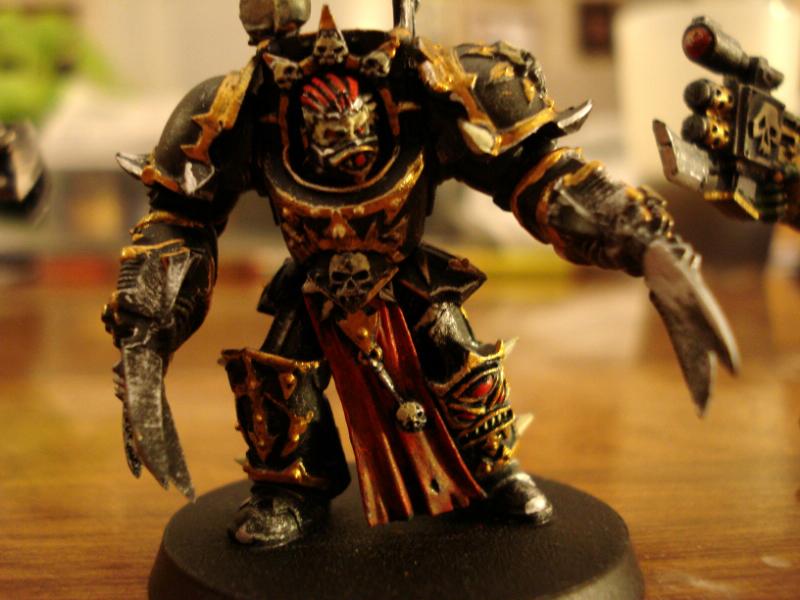 Chaos, Chaos Space Marines, Terminator Armor - CSM Terminator Champion ...