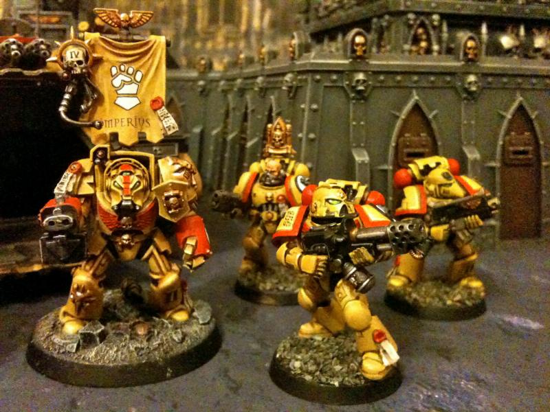 Imperial Fists, Space Marines, Techmarine, Terminator Armor, Terrain ...