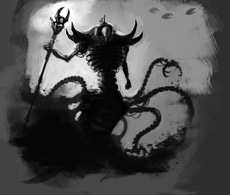 Alt, Destroyer, Immortal, Necrons - Necron Concept. Octopus Centaur ...