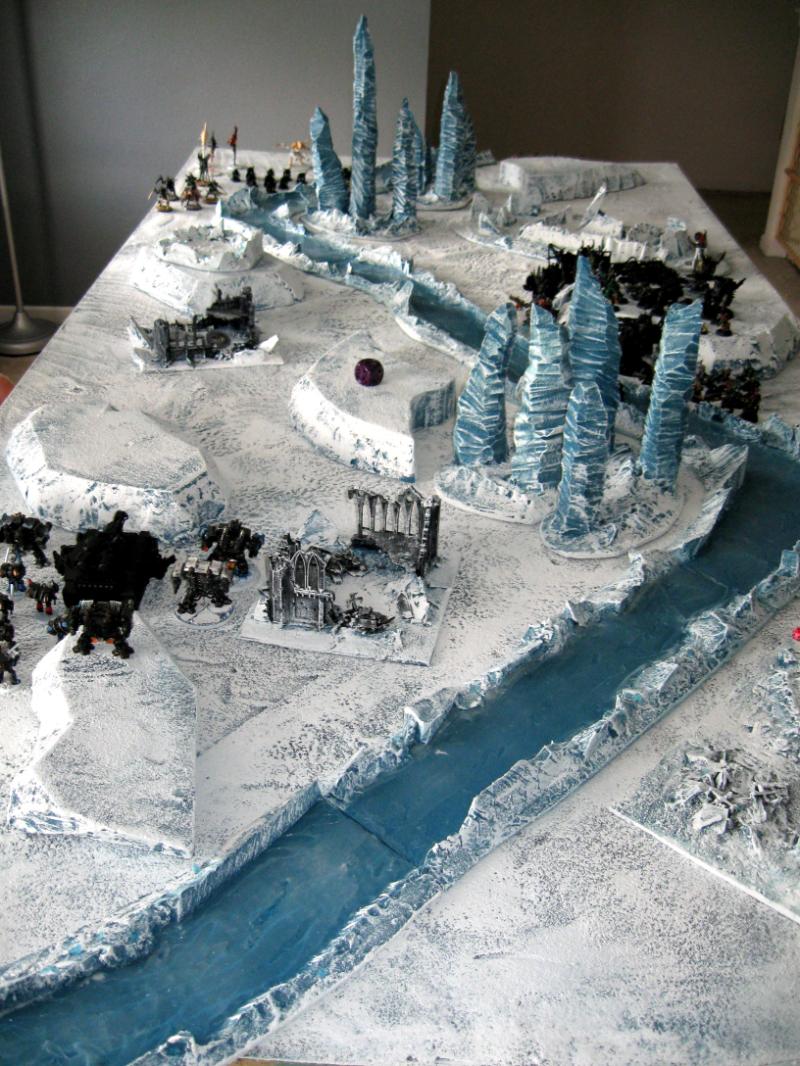 Battle, Dreadnought, Ice Angels, Ice Terrain, Ice World, Orks, River ...
