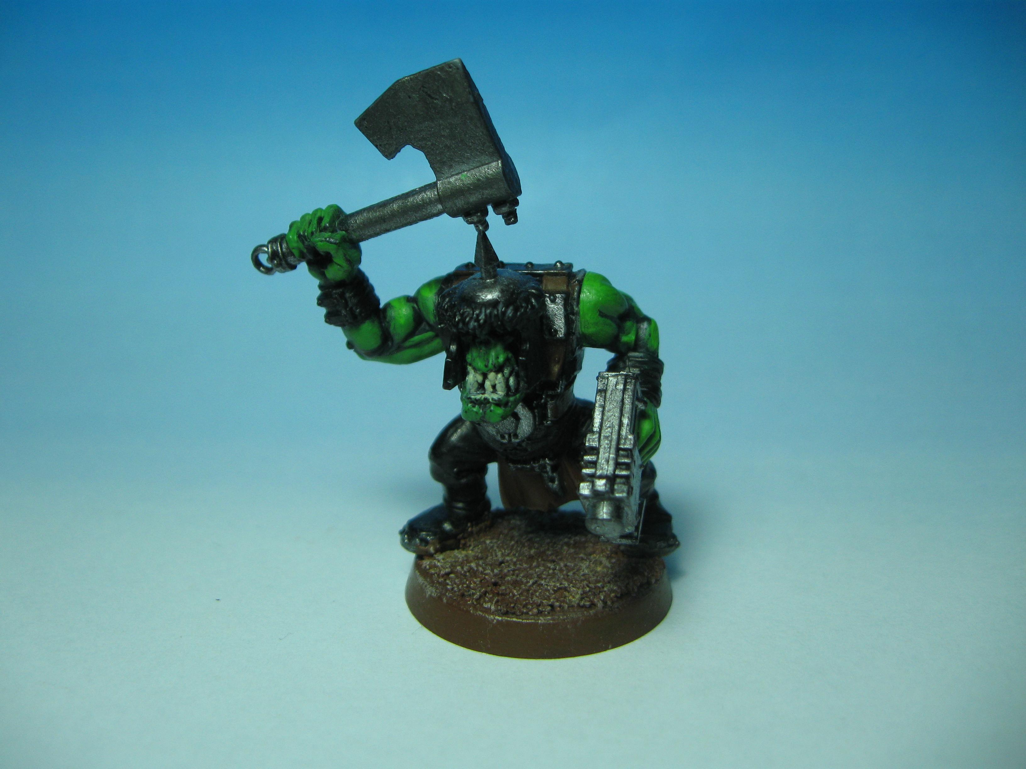 Ork Boy with Slugga and Choppa 2 (Front View) - Ork Boy with Slugga and ...