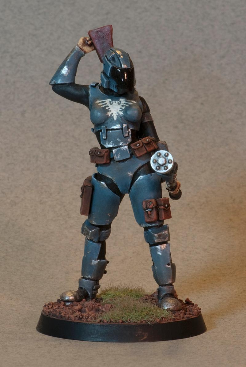 54mm, Adeptus Arbites, Female, Inquisitor - Enforcer - Gallery - DakkaDakka