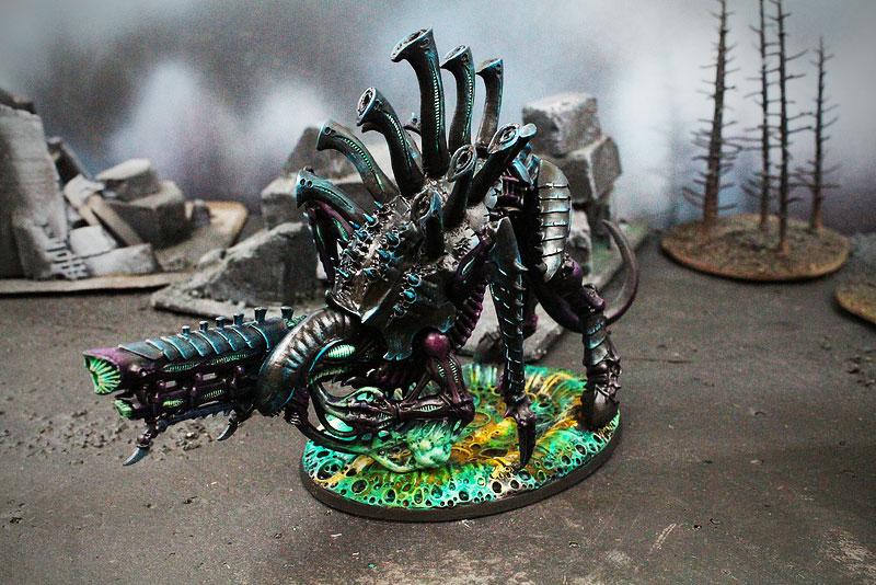 Alien, Conversion, Custom Base, Painted, Tyranids, Tyrannofex ...