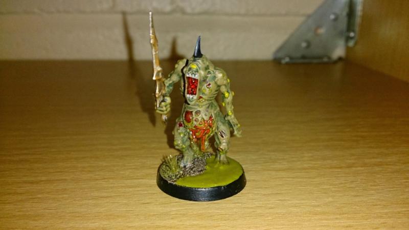 My favourite in the squad, I used nurgles rot and pva to make the base ...