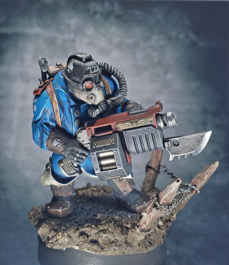 Astra Militarum, Conversion, Death Korps of Krieg, Gas Mask, Greenstuff ...