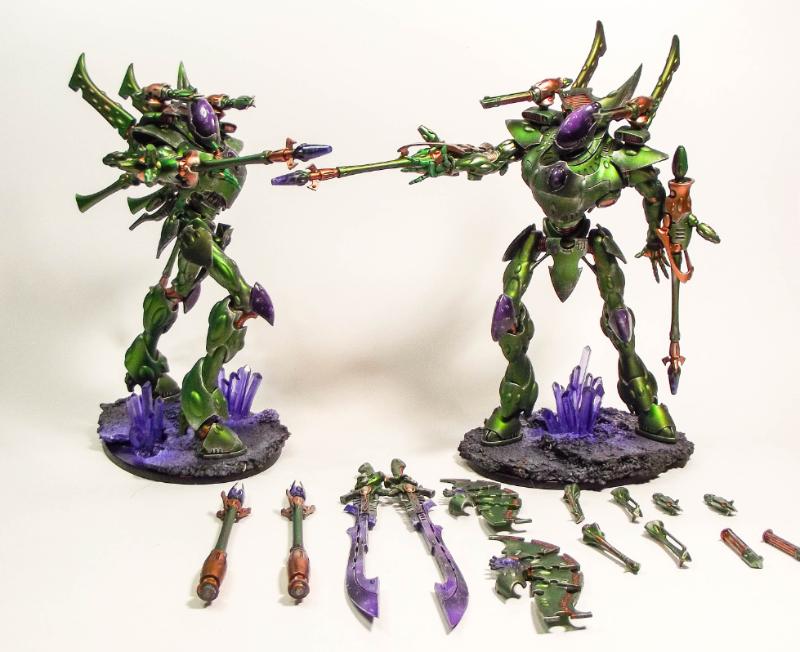 Crystal, Eldar, Green, Metallic, Purple, Warhammer 40,000, Wraithknight ...