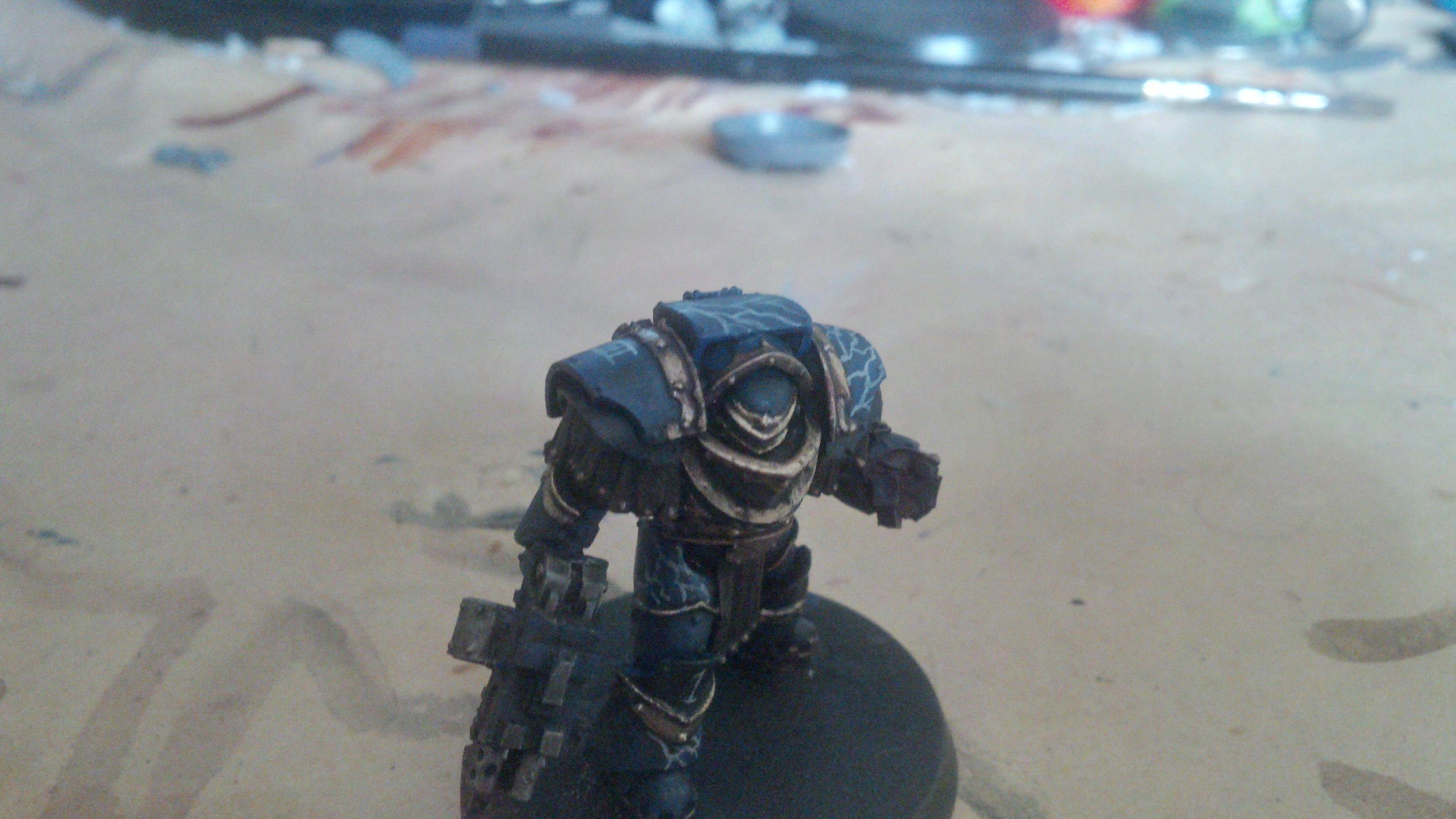 30k, Blue, Cataphractii, Gold, Horus Heresy, Lightning, Night Lord ...