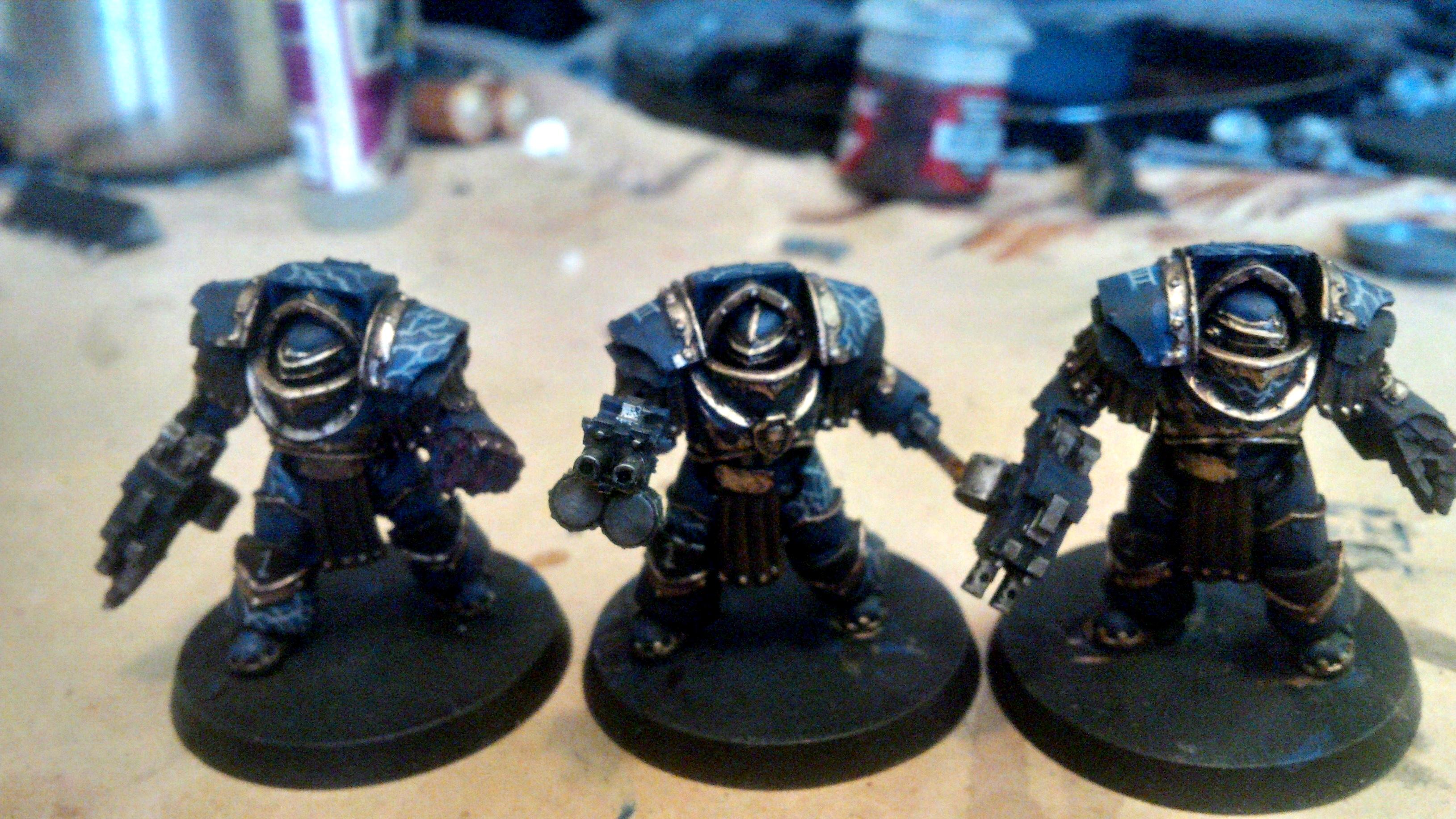 30k, Blue, Cataphractii, Gold, Horus Heresy, Lightning, Night Lord ...