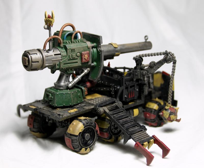 Imperial Knight Crusader, Looted, Rapid-fire Battle Cannon, Red Ork ...