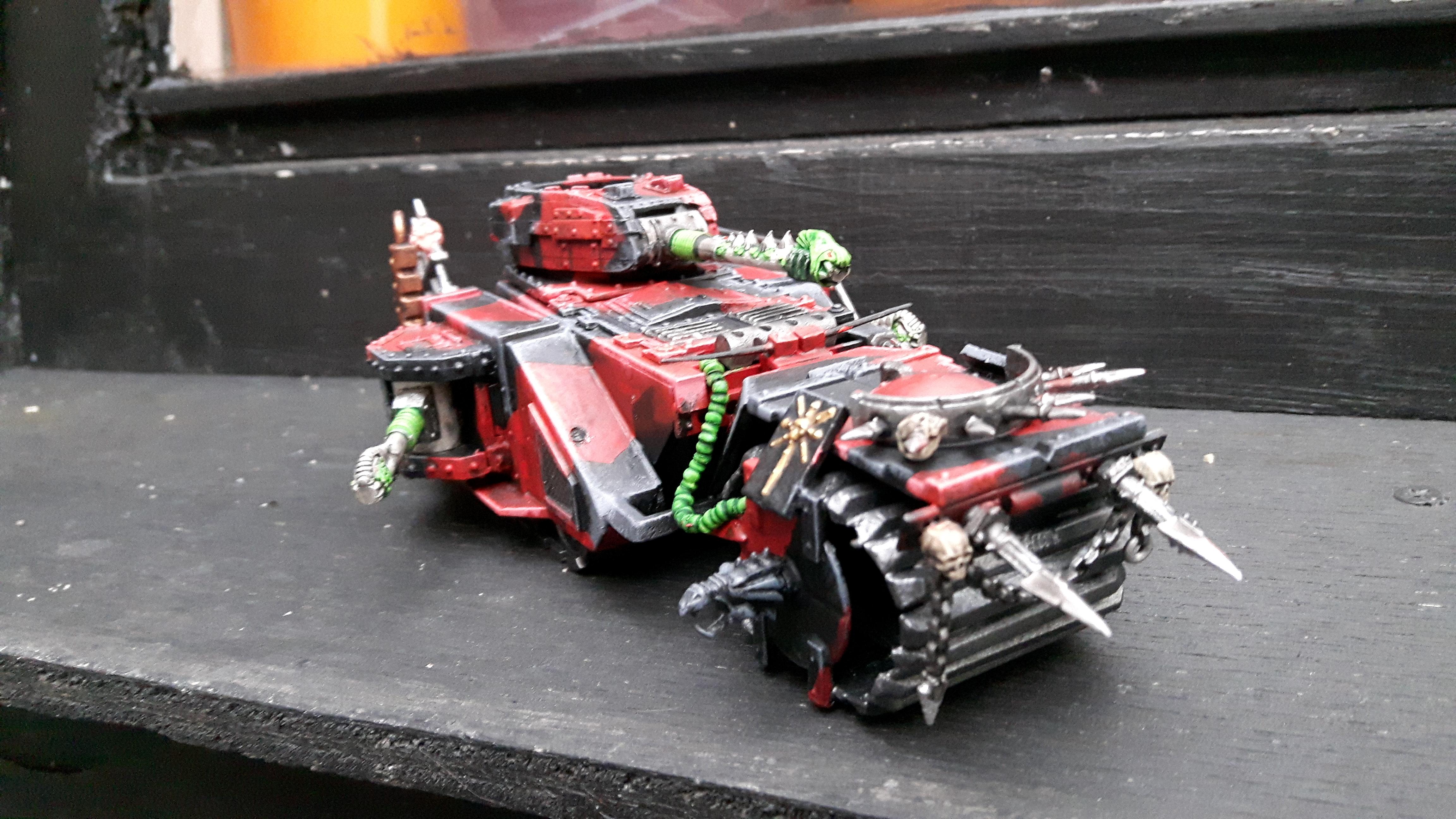 Chaos Space Marines, Predator. Converted within box - Predator ...