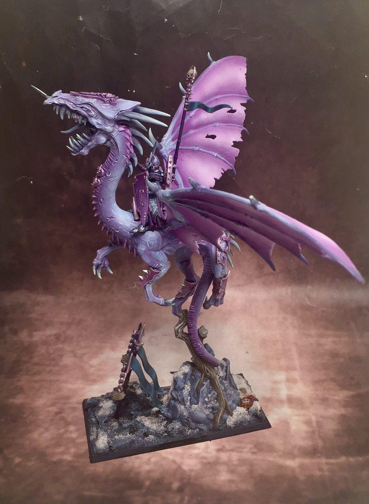 Dark Elves, Dragon, Warhammer Fantasy - Frosty Dark Elf Dragon ...