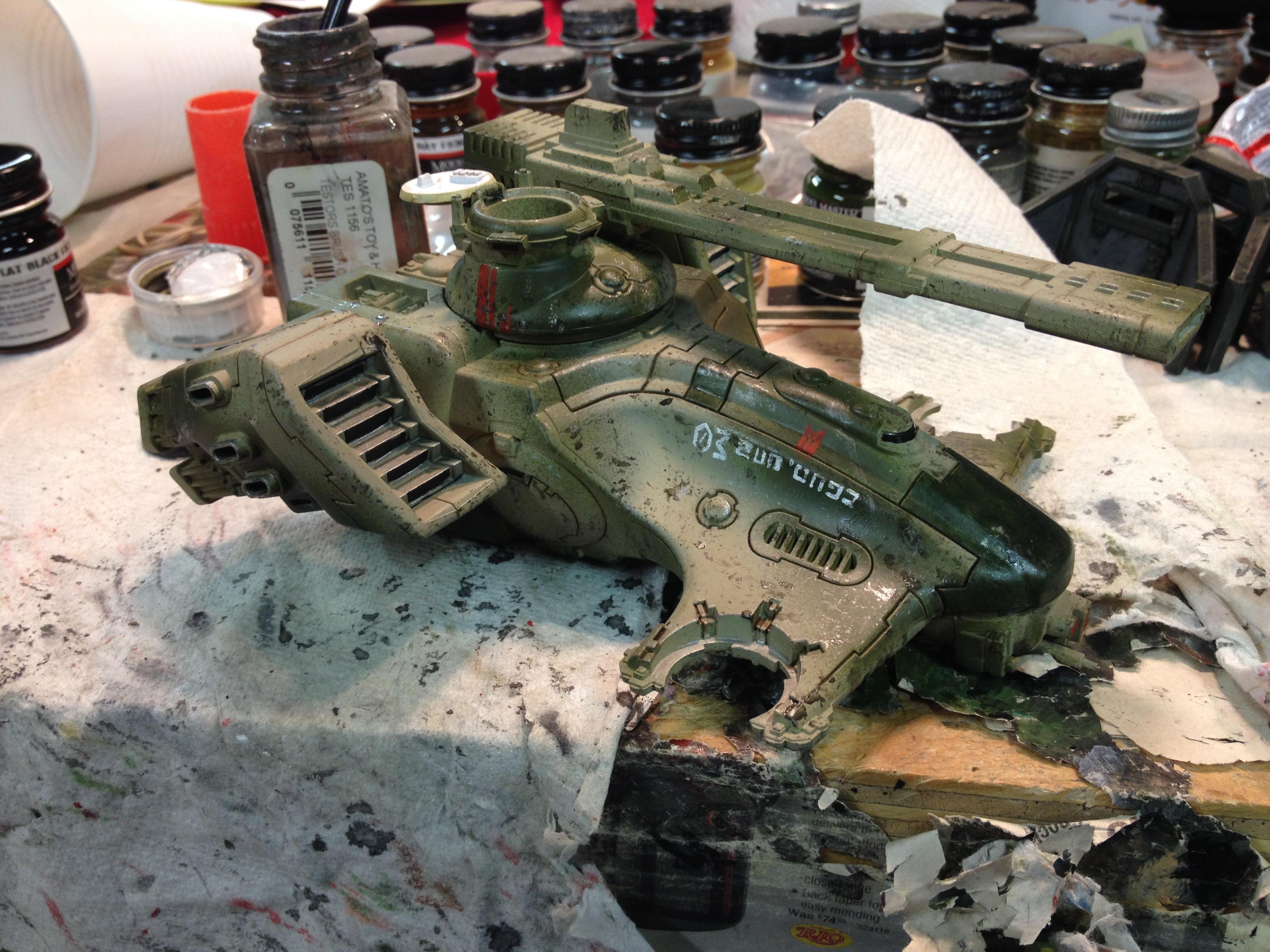 Camouflage, Damaged, Gue'vesa, Hammerhead, T'au, Tank, Tau, Warhammer ...