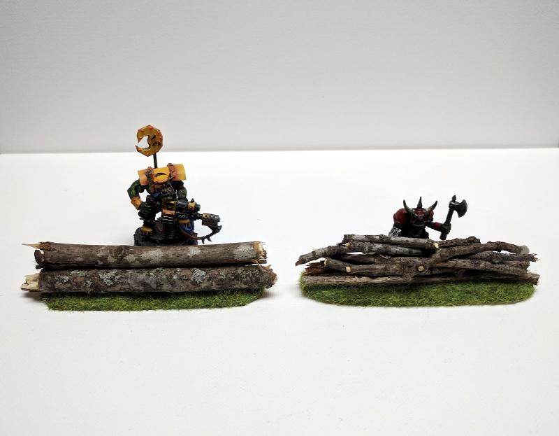 Barricade, Custom, Logs, Orks, Scratch Build, Terrain - Barricade Log ...