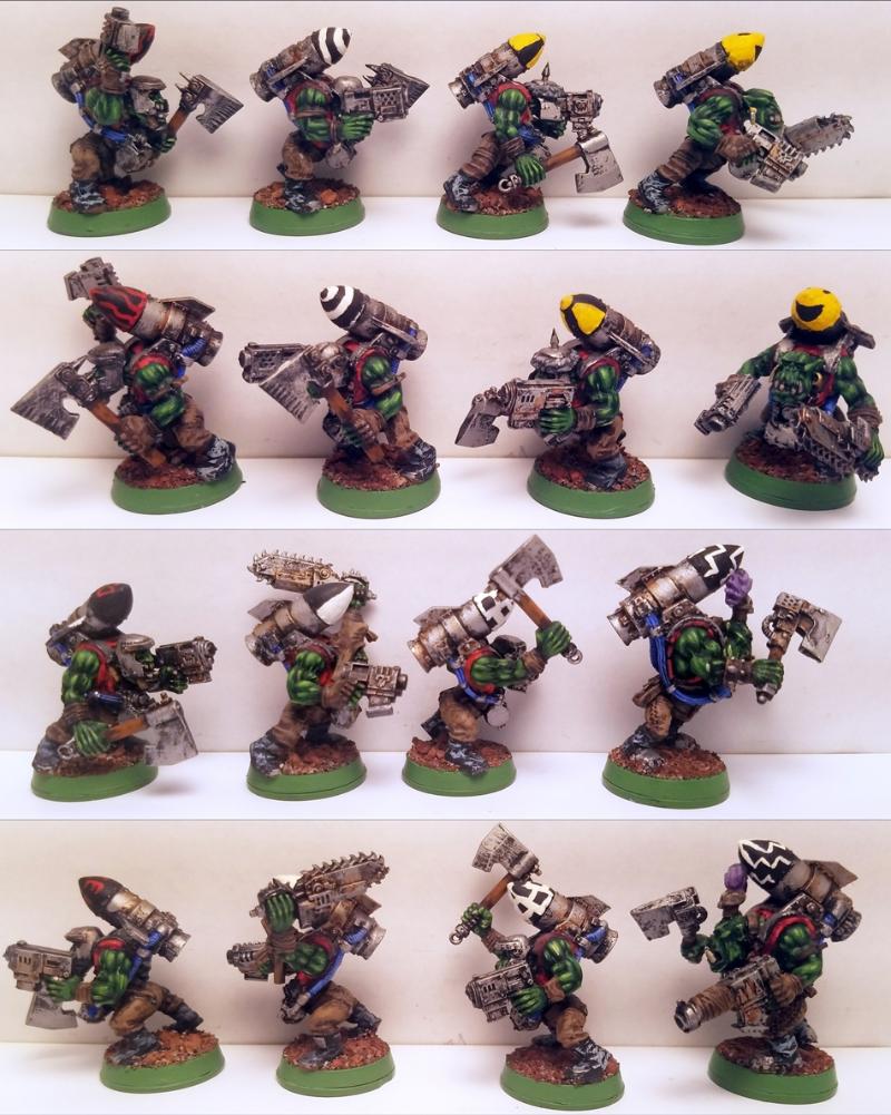 Orks, Painted, Stormboys, Stormboyz, Warhammer 40,000 - OOP Ork Stormboyz Painted - Gallery ...