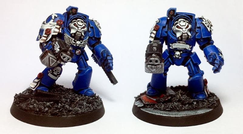 Adeptus Astartes, Space Marines, Squad, Terminator Armor, Ultramarines ...