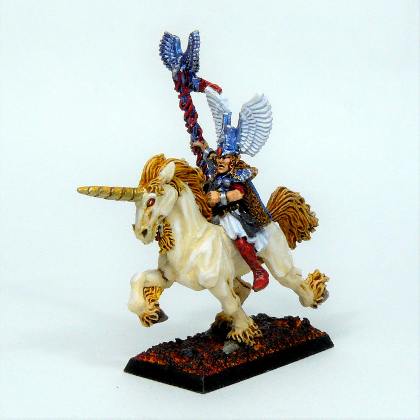 4th Edition, High Elves, Mage, Marauder Miniatures, Unicorn, Warhammer ...