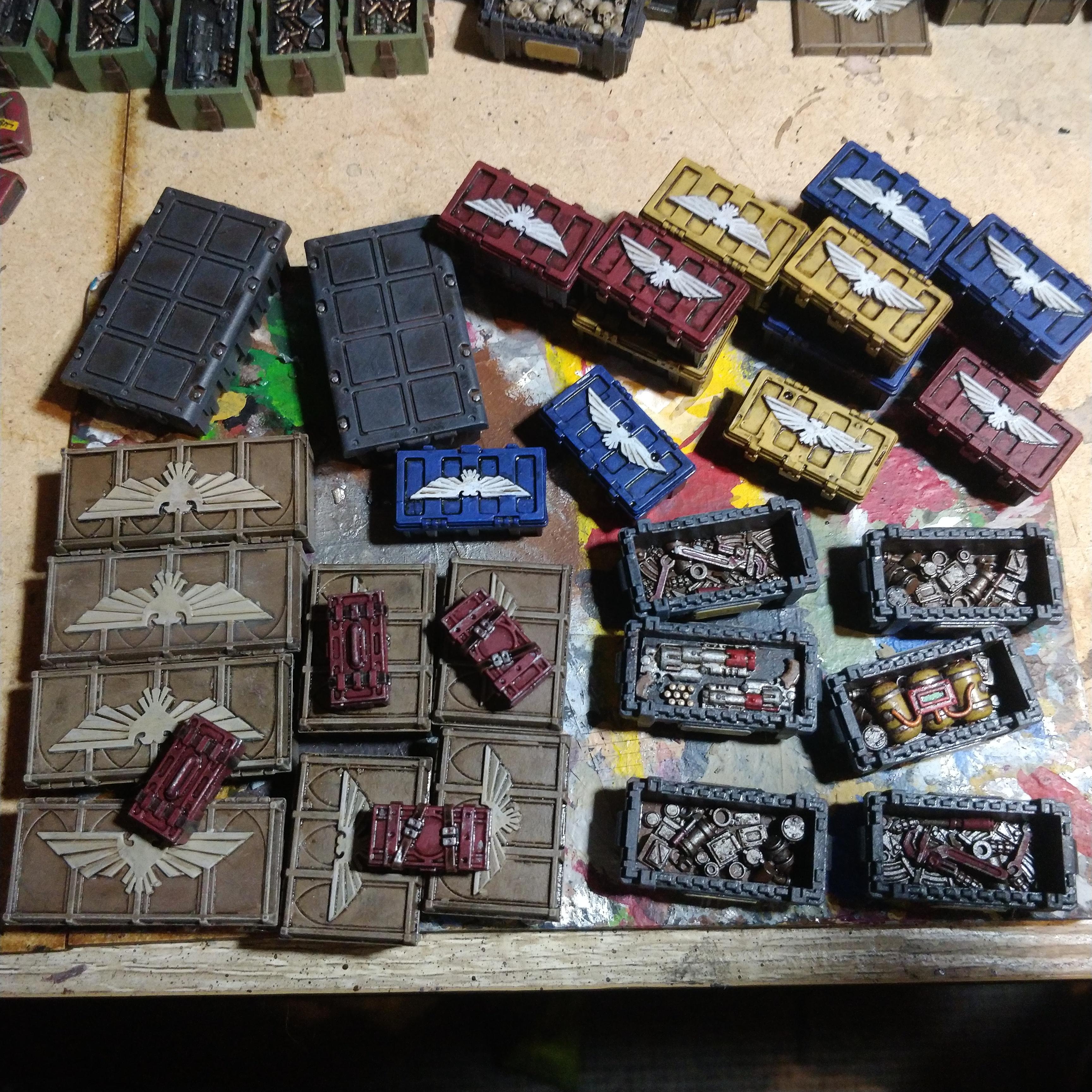 Boxes, Crates, Kill Team, N17, Necromunda, Terrain - Scatter boxes ...