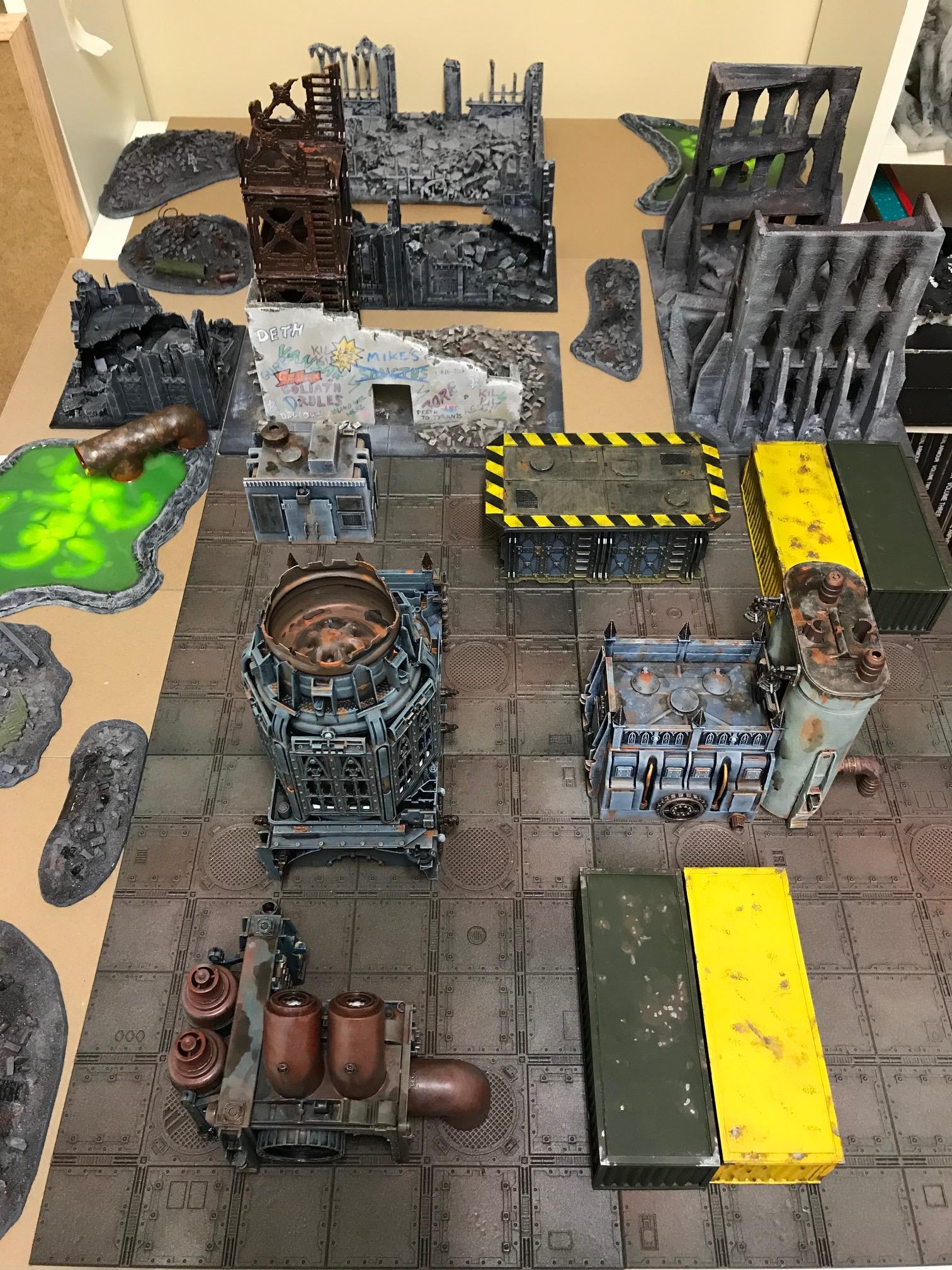 Game Board, Game Table, Necromunda, Painted, Scratch Build, Terrain ...